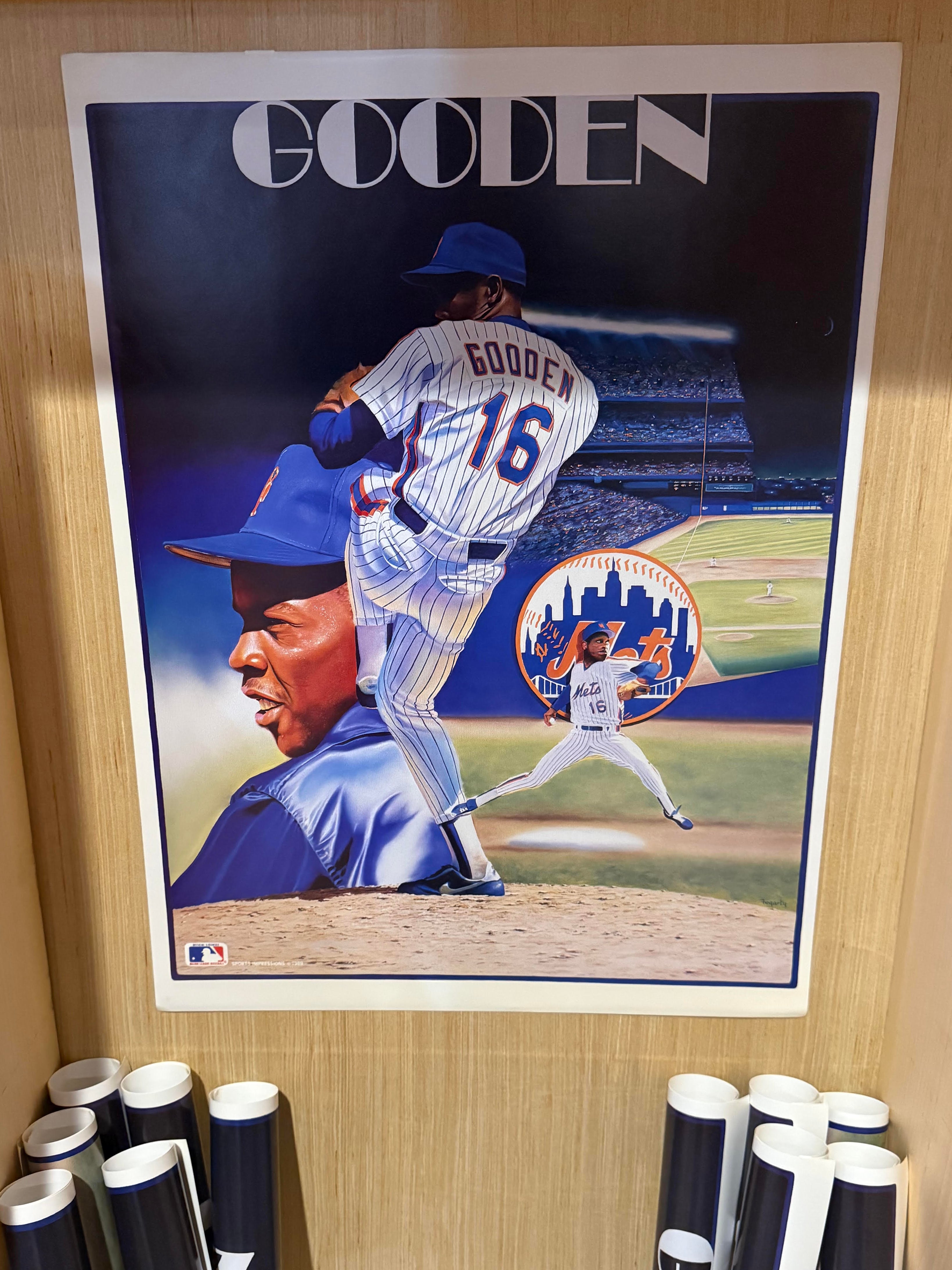Vintage Dwight Gooden Poster 18x24 – Hall of Framers